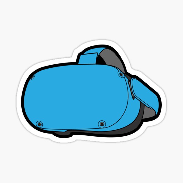 "Light Blue Oculus Meta Quest 2 - VR" Sticker for Sale by hindsightAnD ...