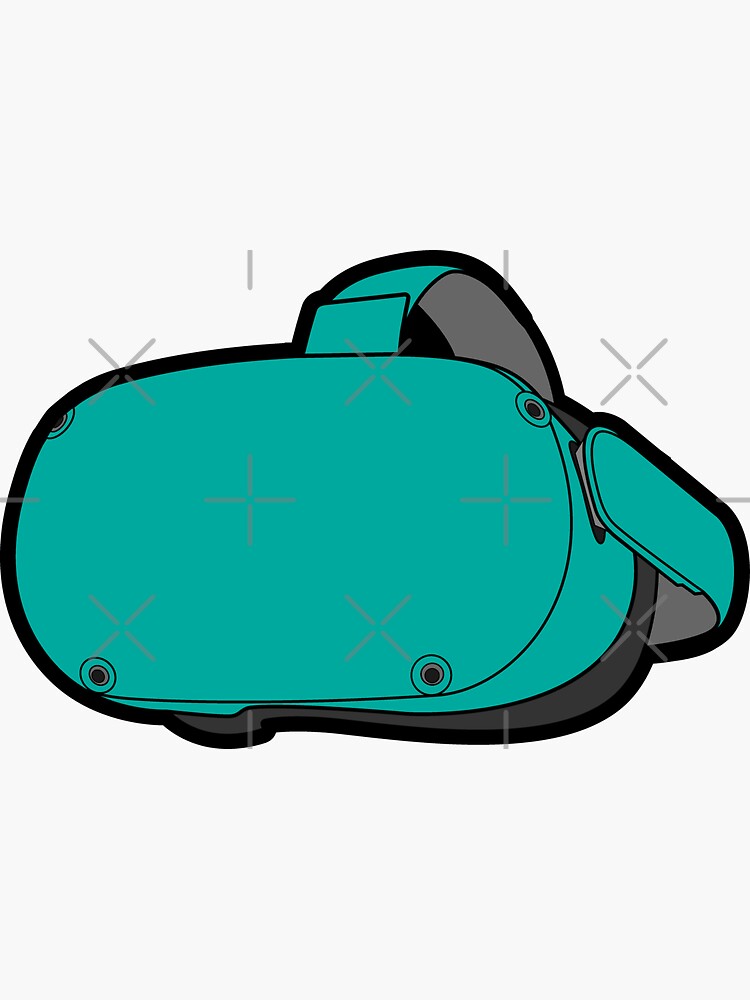 "Blue Green Oculus Meta Quest 2 - VR" Sticker for Sale by hindsightAnD ...