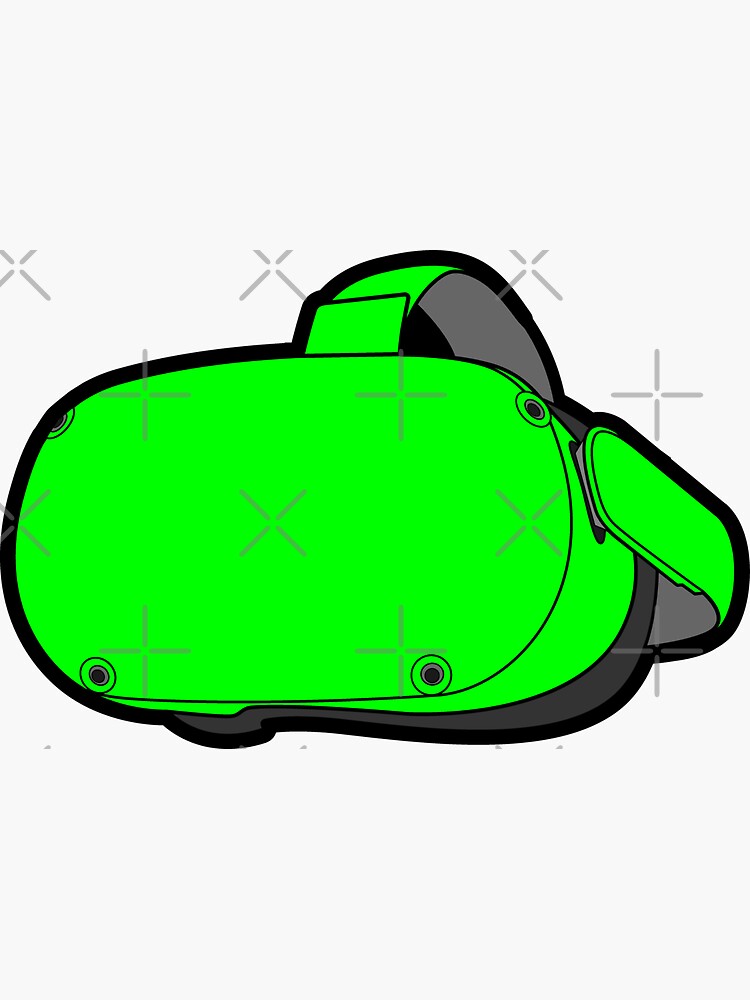 "Neon Green Oculus Meta Quest 2 - VR" Sticker for Sale by hindsightAnD ...