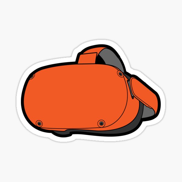 "Orange Oculus Meta Quest 2 - VR" Sticker for Sale by hindsightAnD ...