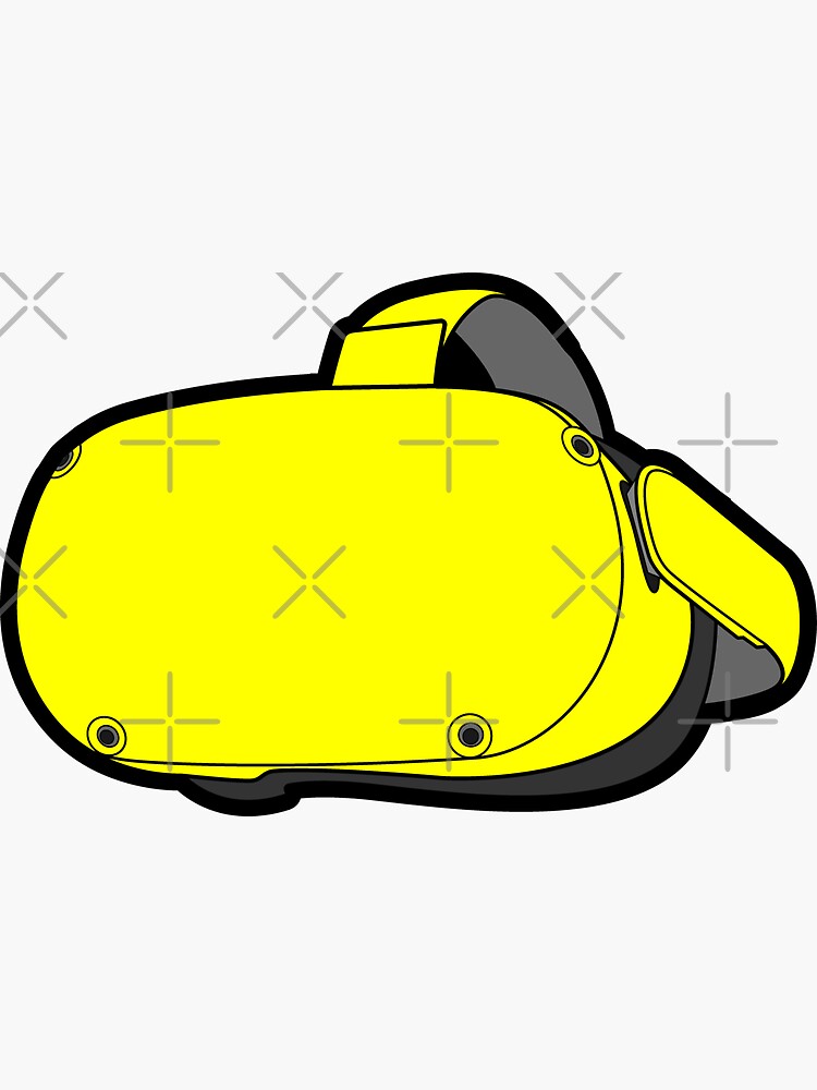 "Yellow Oculus Meta Quest 2 - VR" Sticker for Sale by hindsightAnD ...