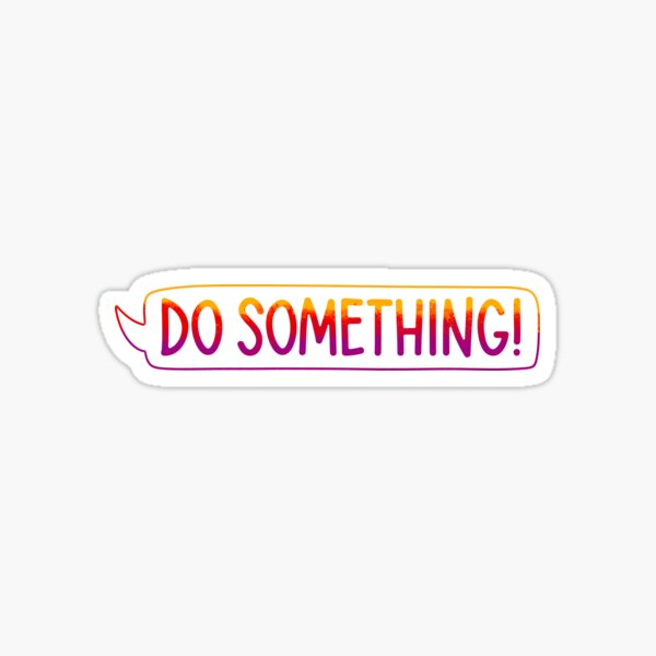 "Do something logo Gradient" Sticker by JoBrookshawArt | Redbubble
