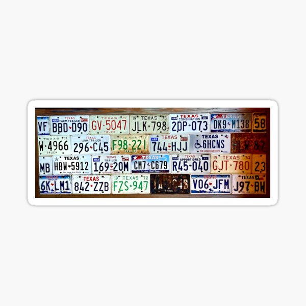 "Vintage Texas License Plate " Sticker by RainbowLady | Redbubble