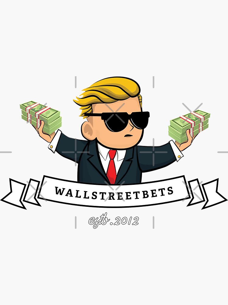 "Wallstreetbets WSB 2012 " Sticker for Sale by DesignsByER | Redbubble