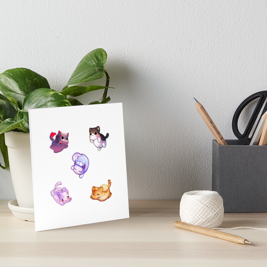 "Aphmau Cats - Cute Aphmau Plushies Sticker Pack" Art Board Print by ...