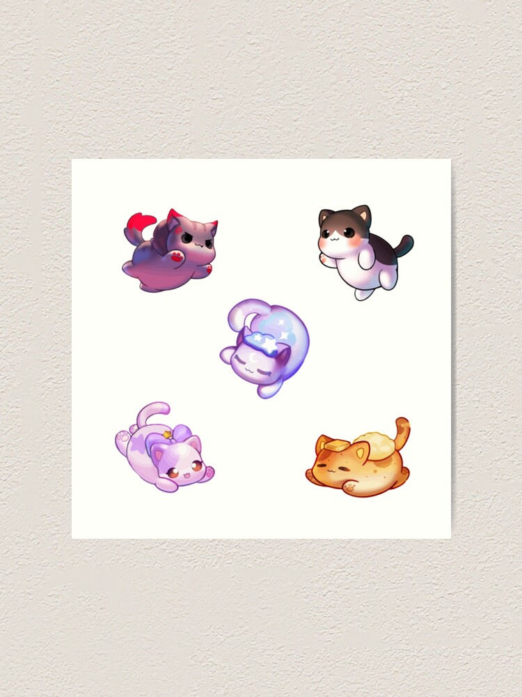 "Aphmau Cats - Cute Aphmau Plushies Sticker Pack" Art Print for Sale by ...