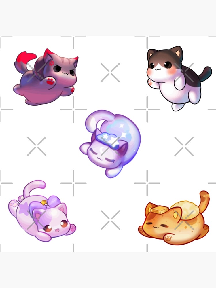 "Aphmau Cats - Cute Aphmau Plushies Sticker Pack" Art Print for Sale by ...