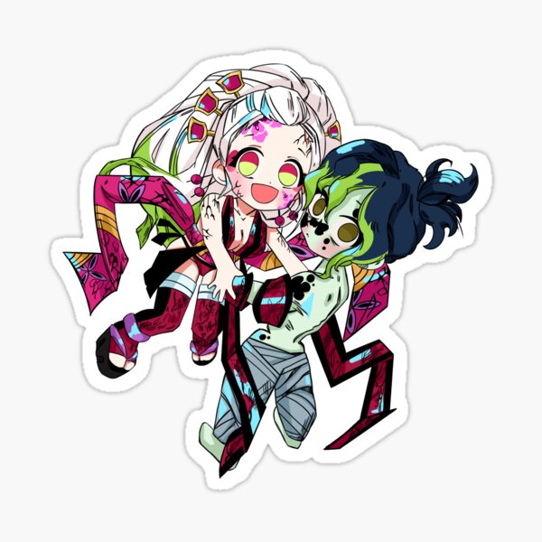 Pegatina «Daki and Gyutaro Demon slayer » de Chibi-Mania | Redbubble