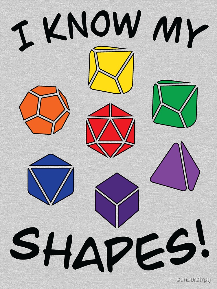 "D&D Kids or Baby I Know My Shapes with Polyhedral Dice" Toddler ...