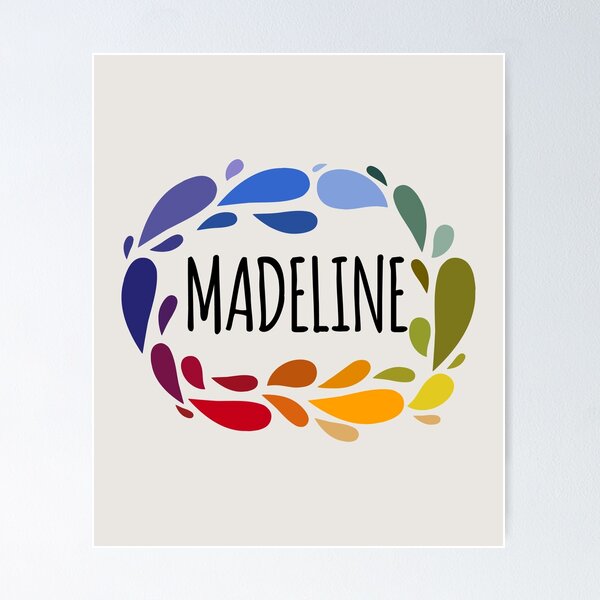 "Madeline Name Cute Colorful Gift Named Madeline" Poster for Sale by ...