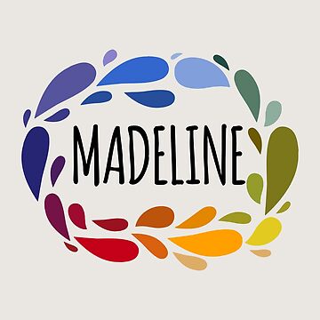 "Madeline Name Cute Colorful Gift Named Madeline" Poster for Sale by ...