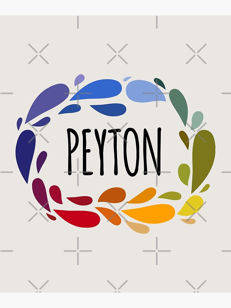 "Peyton Name Cute Colorful Gift Named Peyton" Poster by kindxinn ...