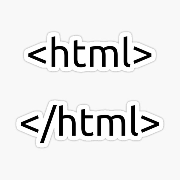 "Html opened/closed tag pack" Sticker for Sale by bvancrafts | Redbubble
