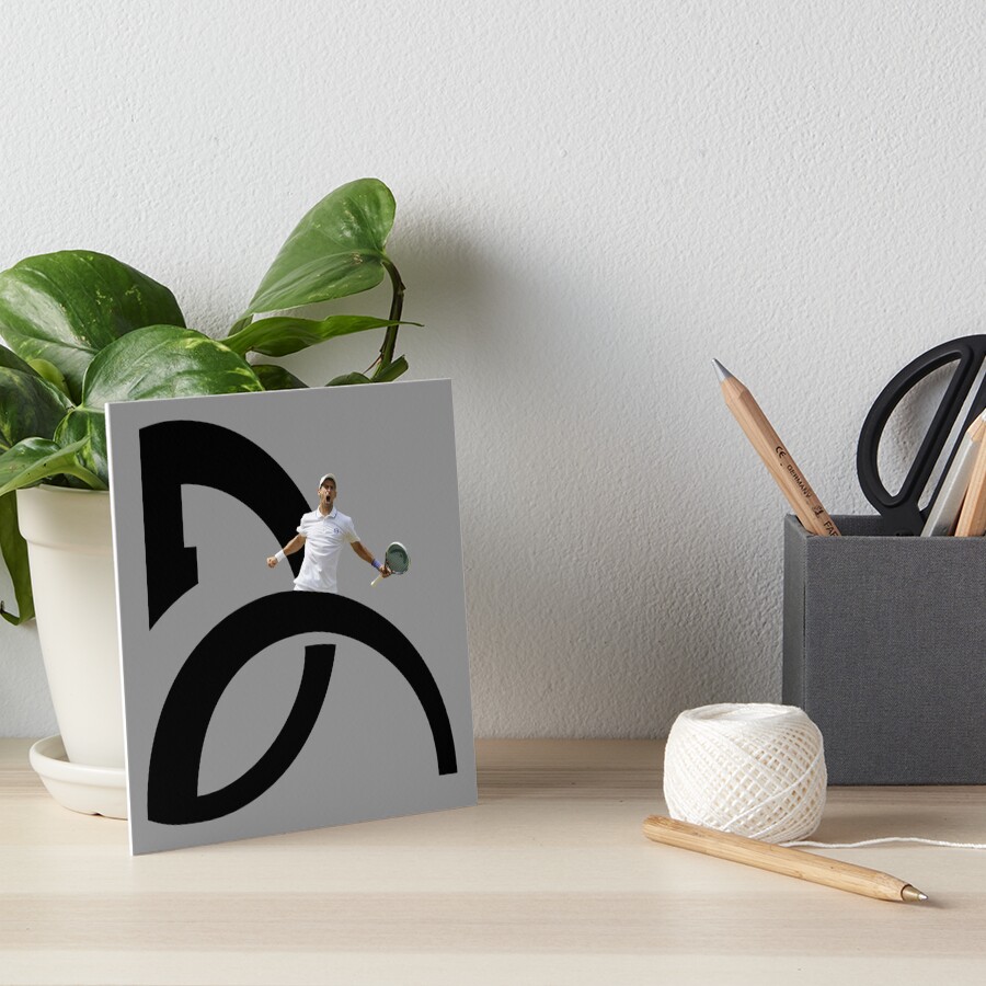 "Novak Djokovic Logo With Novak" Art Board Print by TeesFashion | Redbubble