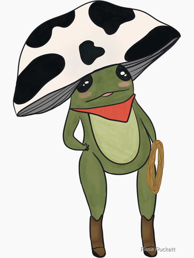 "Cowboy Toad" Sticker for Sale by rissasdesignco | Redbubble