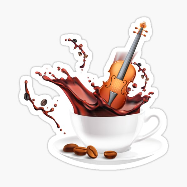 " Music and coffee feeds my soul" Sticker for Sale by Alsahely | Redbubble