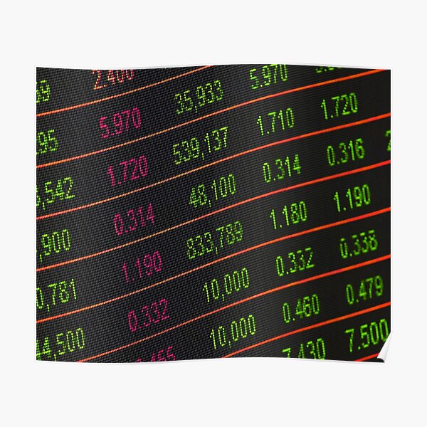 "stock market" Poster for Sale by Parveen890 | Redbubble