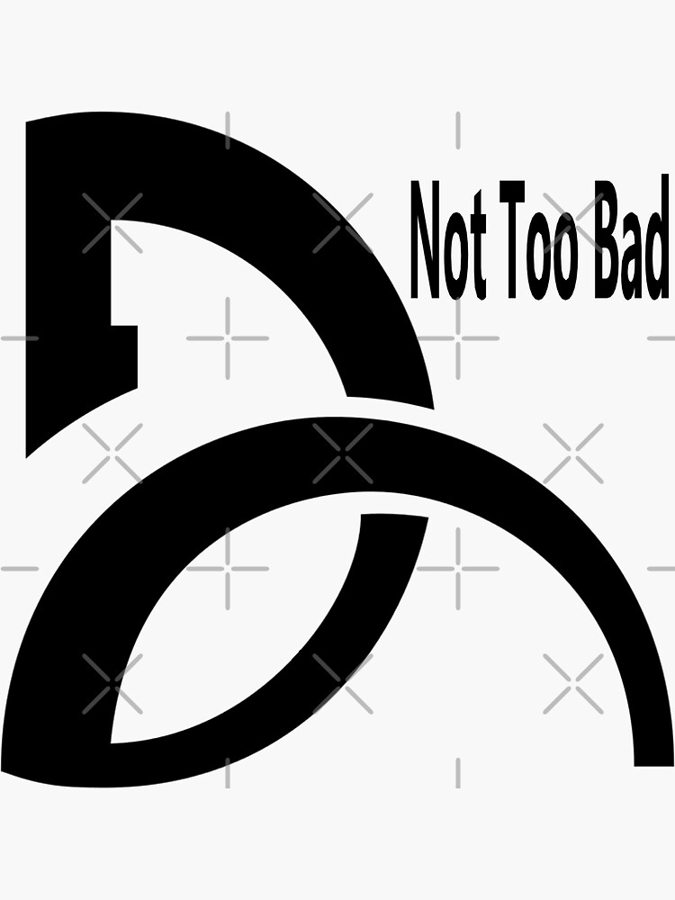 "Novak Djokovic Black Logo With Slogan - NOT TOO BAD" Sticker by ...