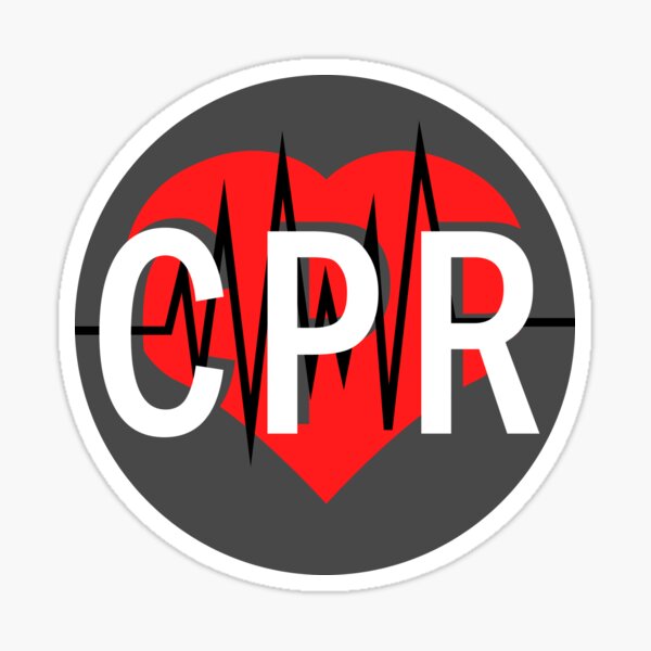"My CPR logo drawing " Sticker by Blondiabshop | Redbubble