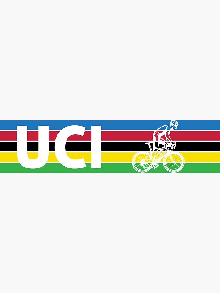 "uci cycling world championship stripes " Sticker by tifaxdesigns ...