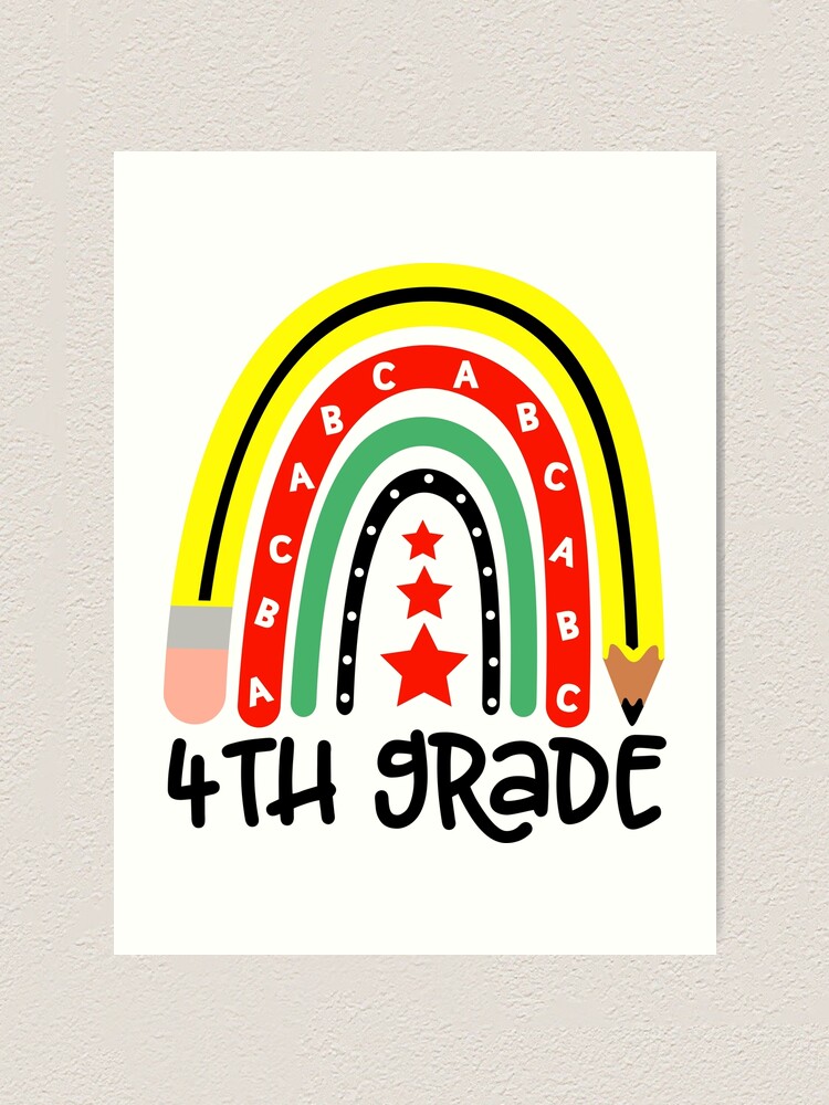 Lámina artística «Cuarto artículo escolar de 4to grado con estética ...