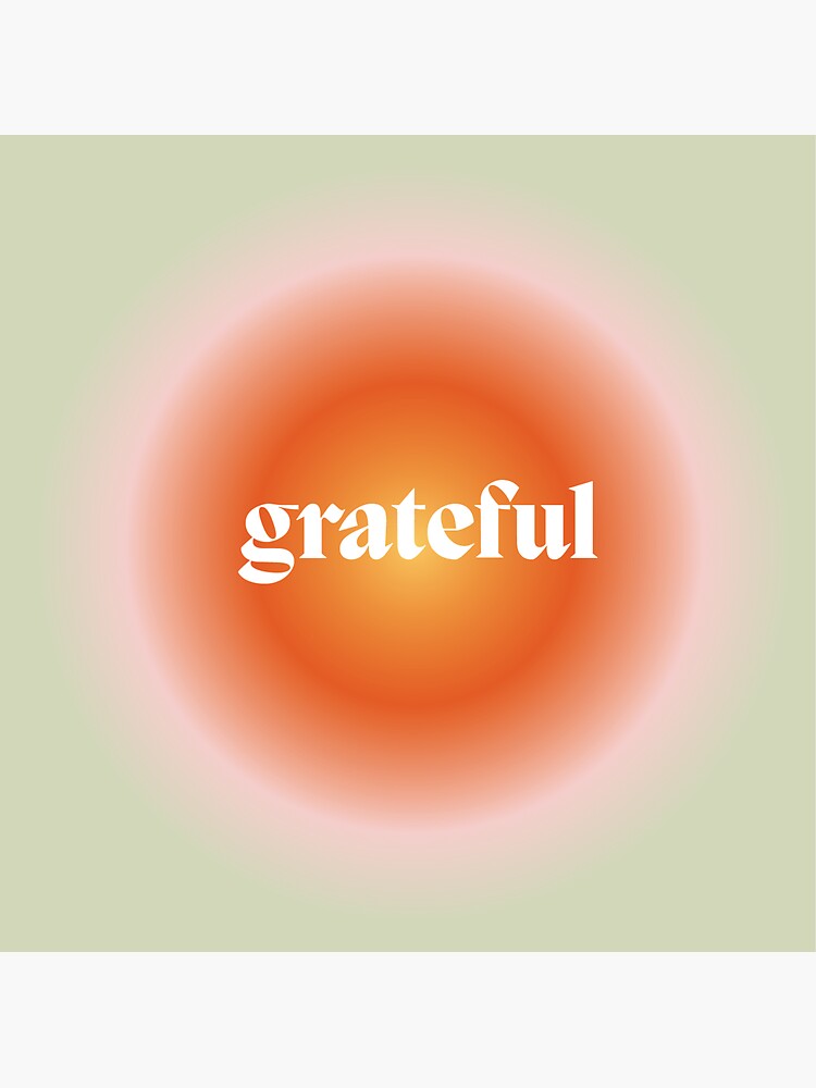 ""grateful" gradient stickers" Sticker by yunshan | Redbubble