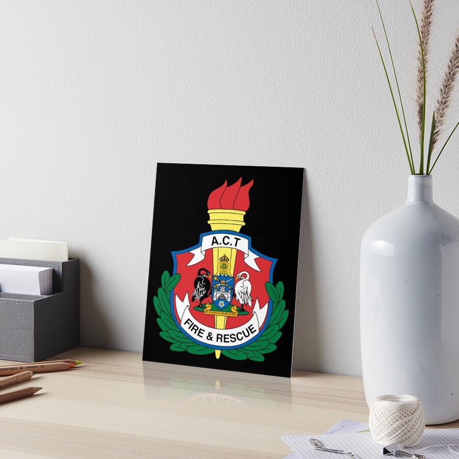 "ACT Fire & Rescue - logo" Art Board Print by RENAGADE4LYF | Redbubble