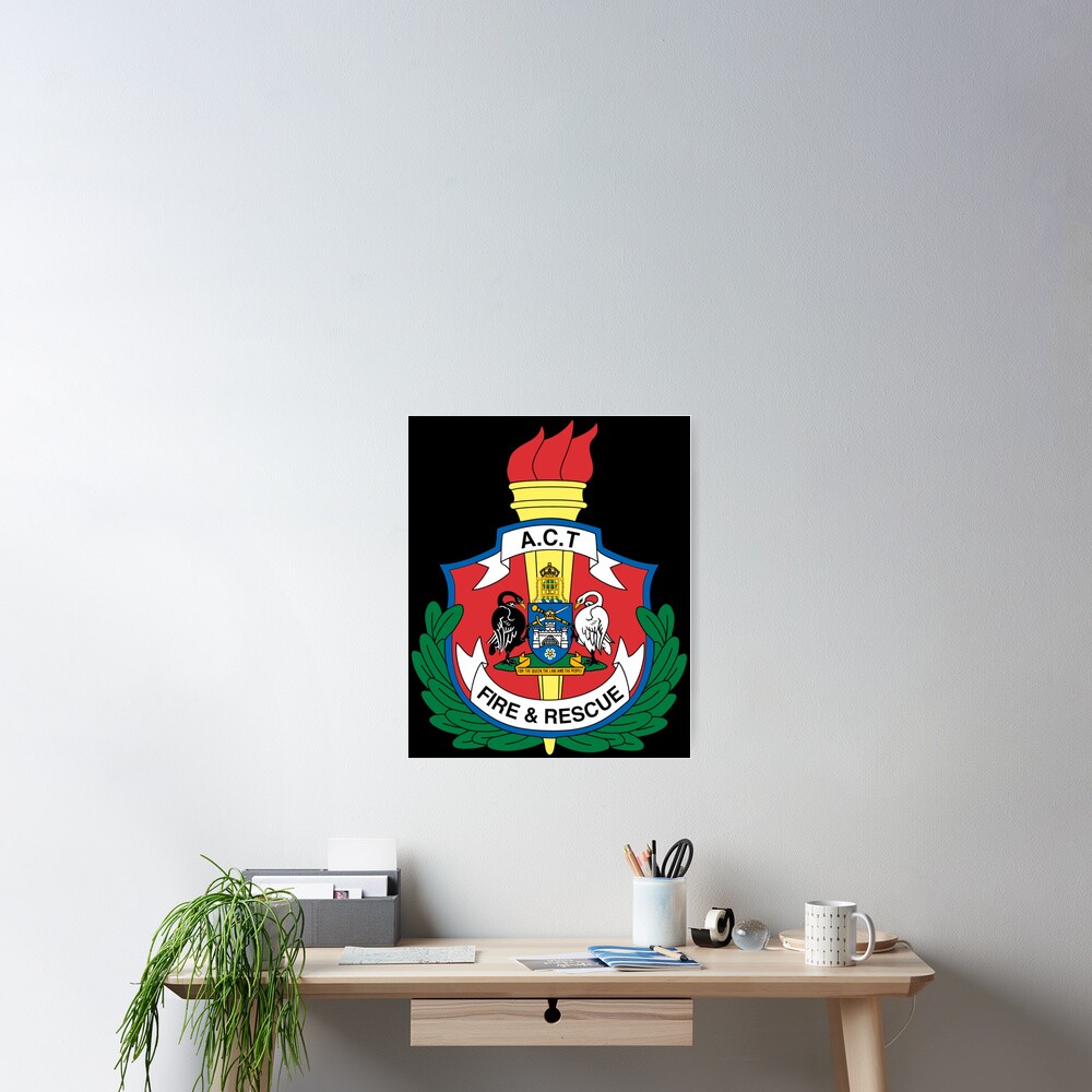 "ACT Fire & Rescue - logo" Poster for Sale by RENAGADE4LYF | Redbubble