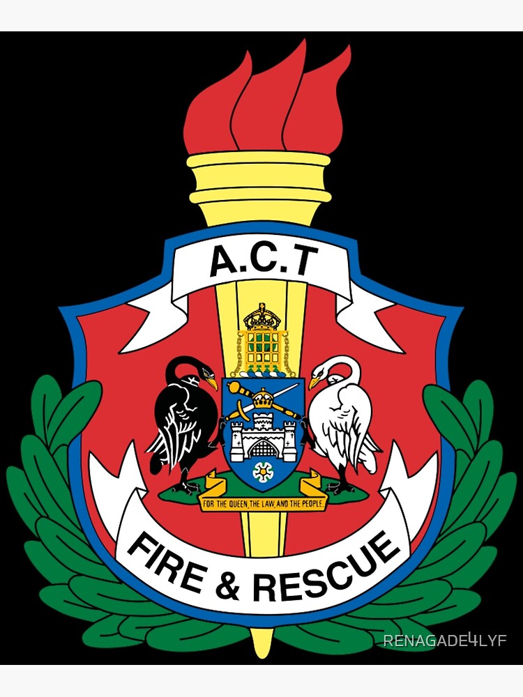 "ACT Fire & Rescue - logo" Poster for Sale by RENAGADE4LYF | Redbubble