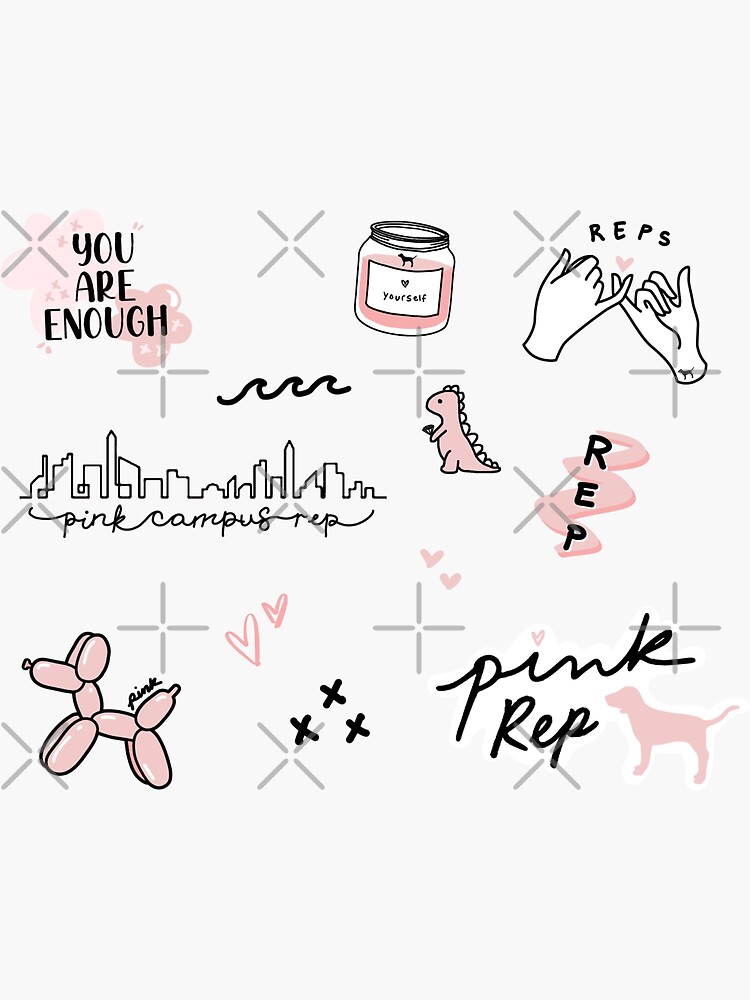 "Pink Rep Collage 3" Sticker by Chuntao1 | Redbubble