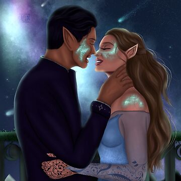 "Feyre & Rhys at starfall " Poster for Sale by caitlindrewthis | Redbubble