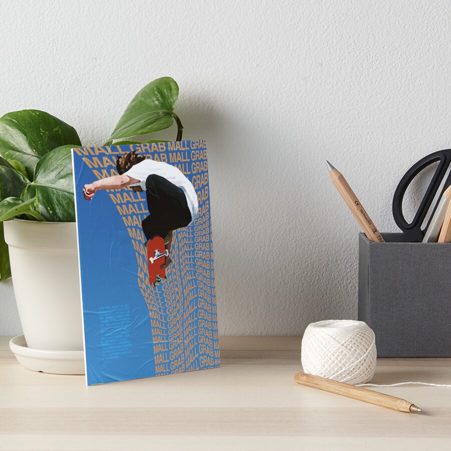 "Mall Grab skateboarding typographic poster" Art Board Print by ...