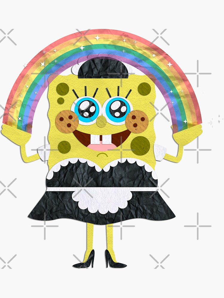 "MAID SPONGEBOB" Sticker by enjoymycake | Redbubble