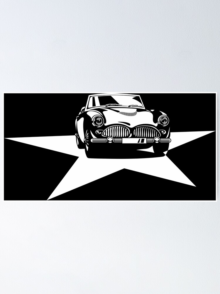 "Retro car Star. Classic car." Poster for Sale by etraveler | Redbubble