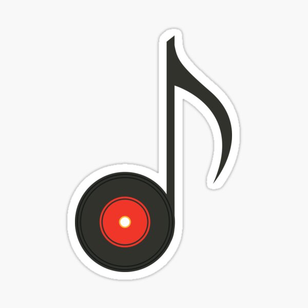 "Eighth Note Record" Sticker for Sale by bloody-L | Redbubble