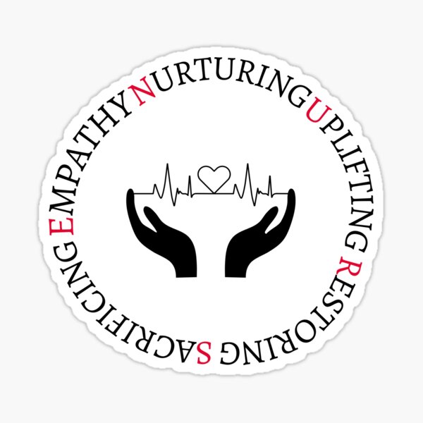 "NURSE Appreciation Gift with heart and hand" Sticker by ...