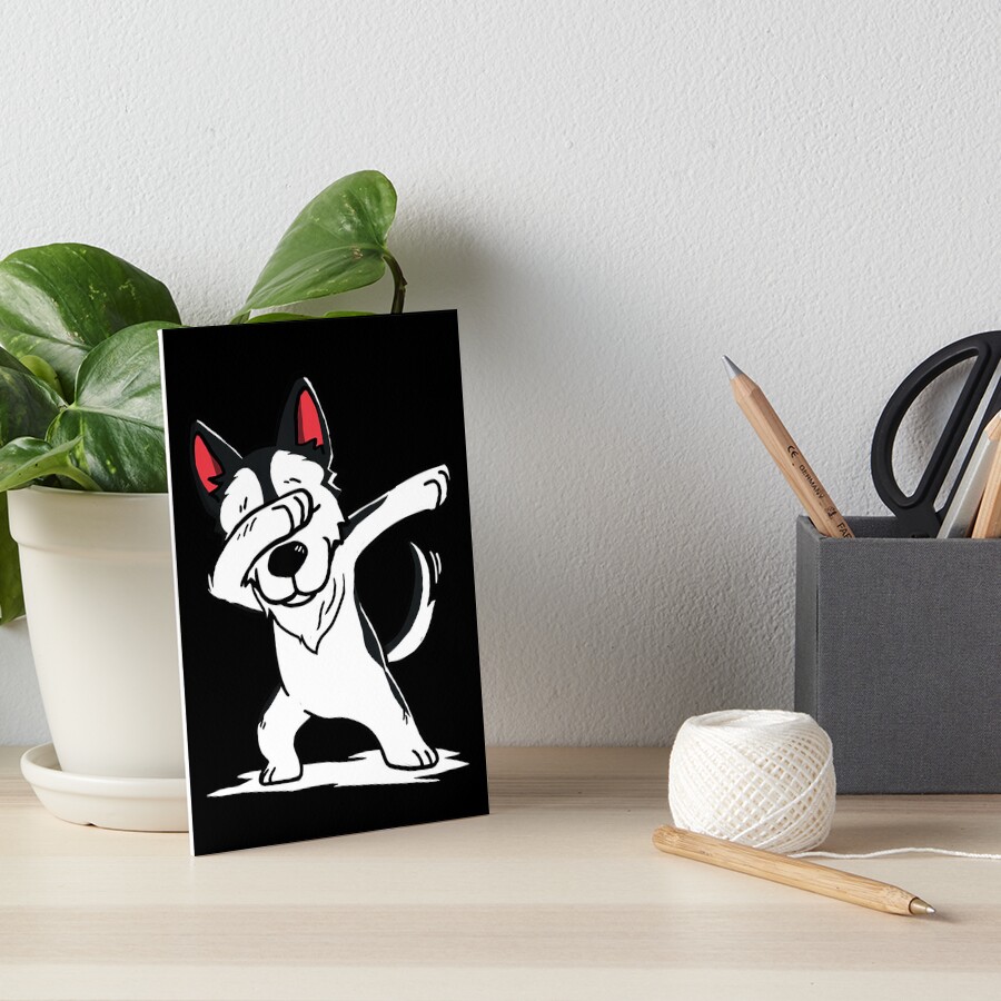 "Husky Dab Dance Gif" Art Board Print by Bartonx | Redbubble