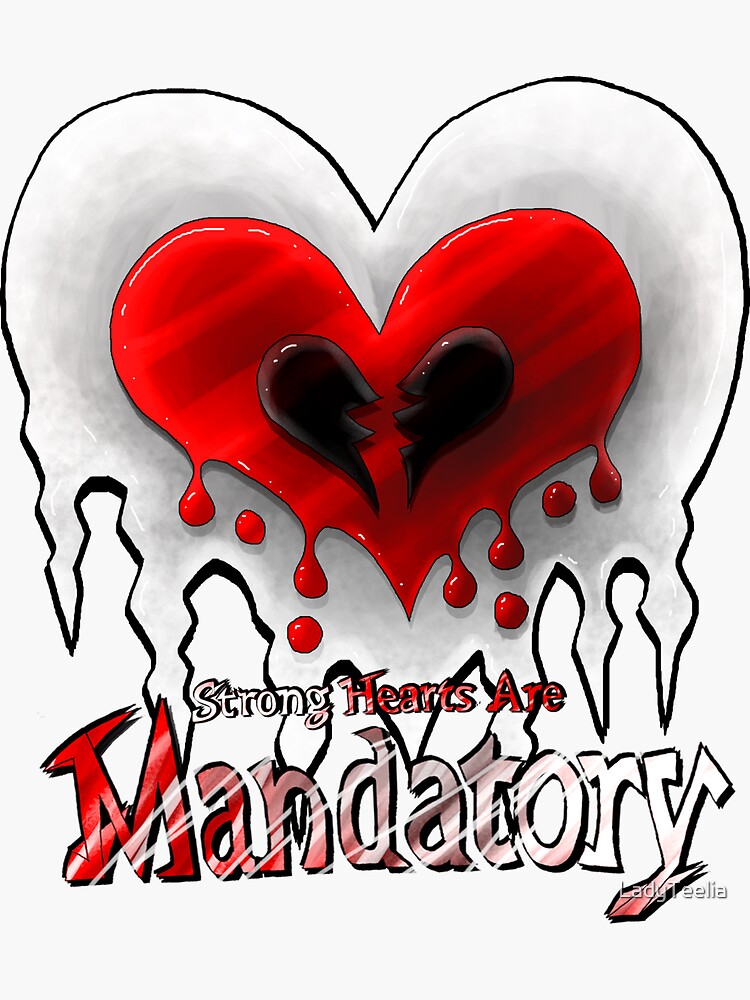 "Mandatory Logo" Sticker for Sale by LadyTeelia | Redbubble