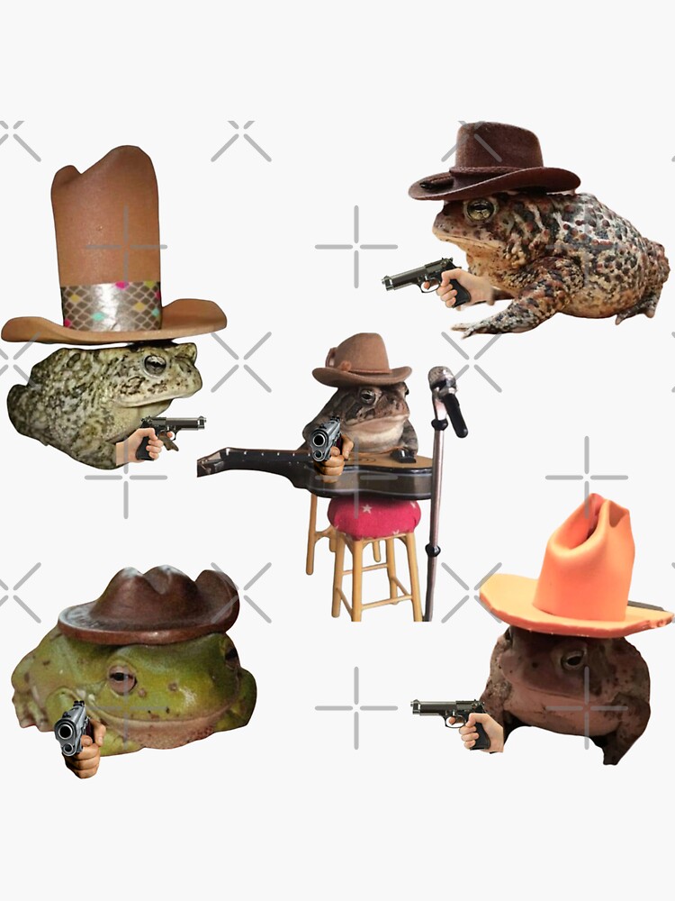 "Cowboy Frogs Sticker Pack" Sticker for Sale by CatGirl101 | Redbubble