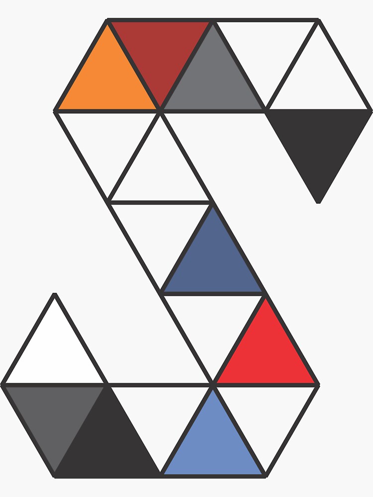 "Geo Letter S" Sticker by Wara-Concepts | Redbubble