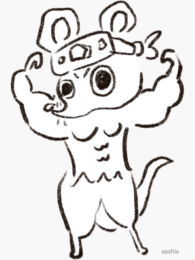 "Buff Muscle Mice - Demon Slayer " Sticker by asoftie | Redbubble