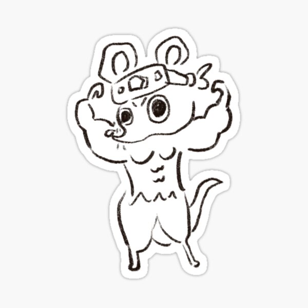 "Buff Muscle Mice - Demon Slayer " Sticker by asoftie | Redbubble
