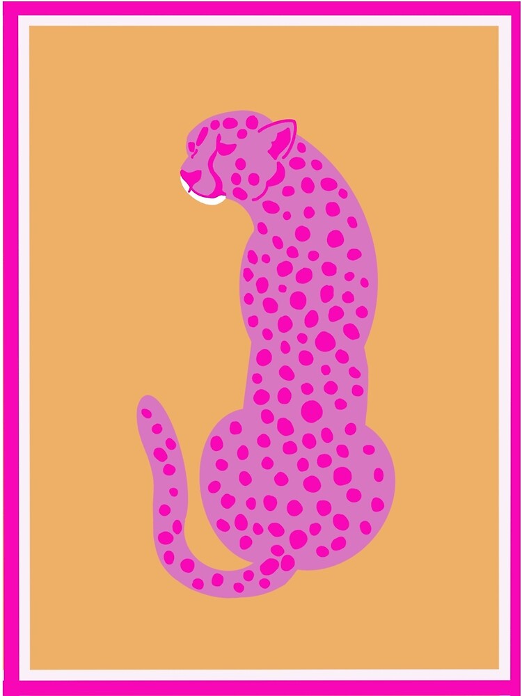 Orange and pink leopard Canvas sold by BilJohnson | SKU 40887035 ...