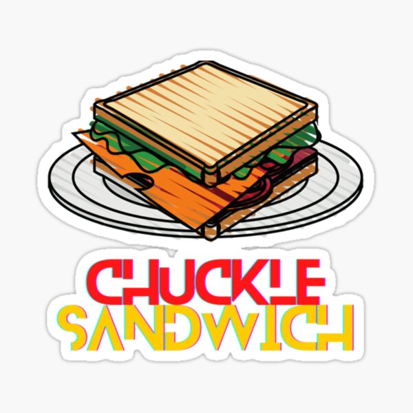 "Chuckle sandwich Cap " Sticker for Sale by ElysiaGevieve | Redbubble