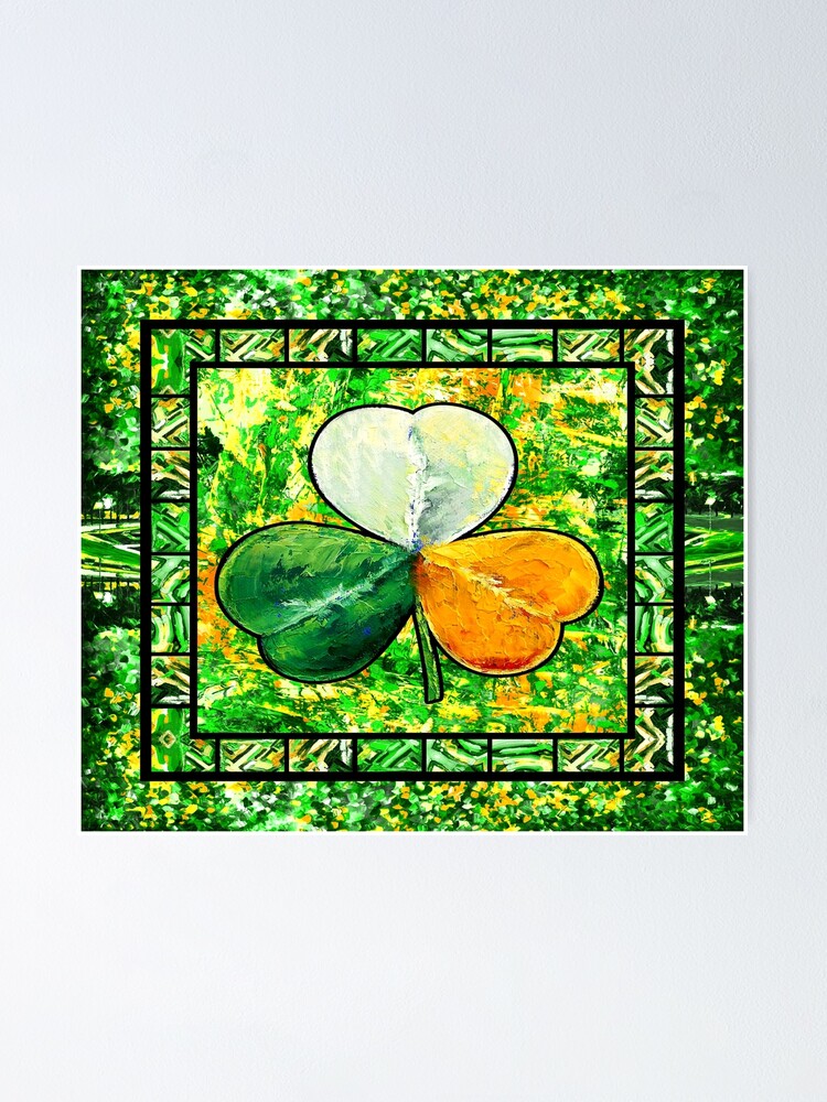 "Irish Shamrock Paint Color" Poster for Sale by SweetPea49 | Redbubble