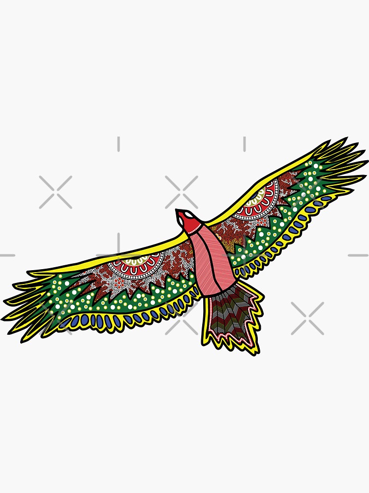 "Aboriginal Art Eagle - Eagle/Hawk " Sticker for Sale by HogarthArts ...