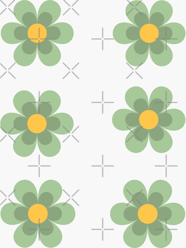 "green flower sticker pack" Sticker for Sale by ShopMaggieRose | Redbubble