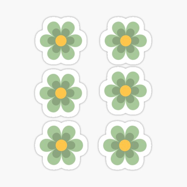 "green flower sticker pack" Sticker for Sale by ShopMaggieRose | Redbubble