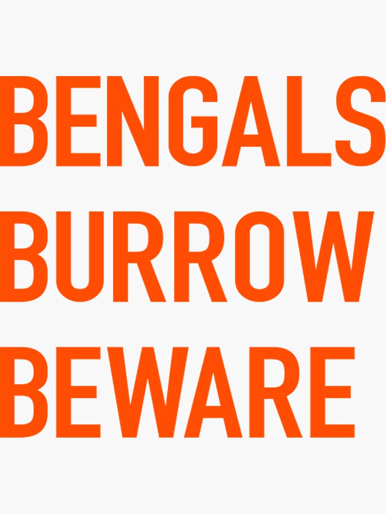 "Joe Burrow Bengals" Sticker by Rusanovstanimir | Redbubble