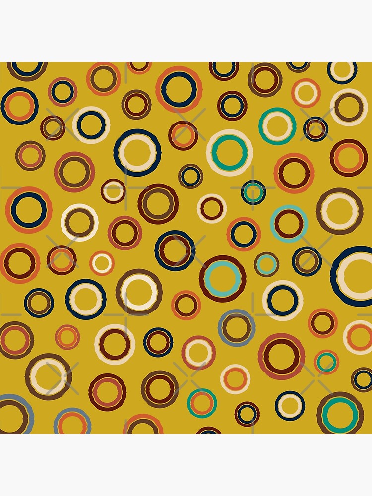 "Sirkel, Roughen Circle Shape Pattern in Retro Color Scheme ...